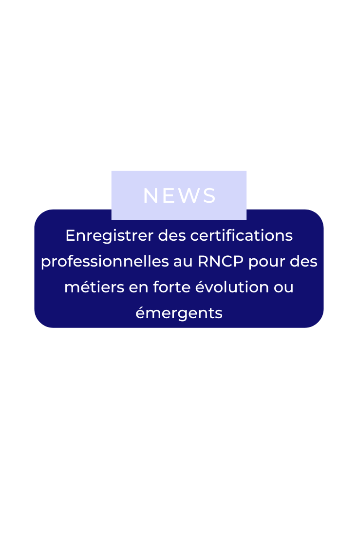 Enregistrer des certifications professionnelles au RNCP pour des ...